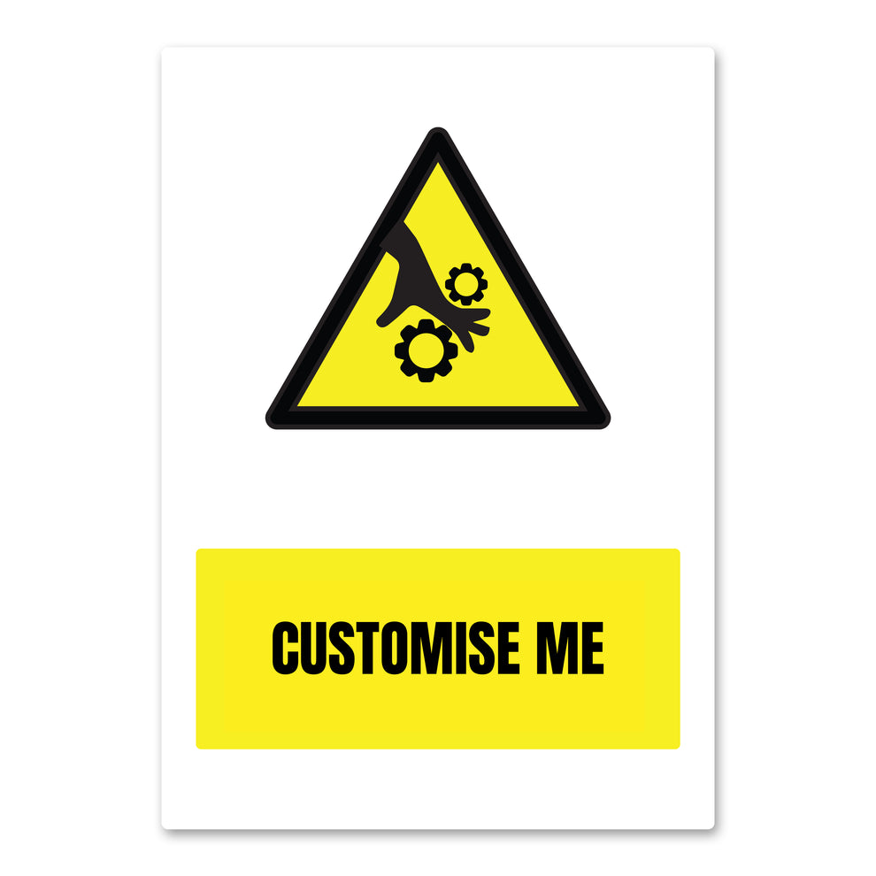 Customisable Beware Moving Machine Health And Safety Sign – Quick Signs 4 U