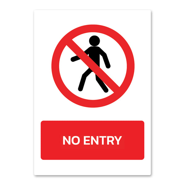 No Entry Health And Safety Sign – Quick Signs 4 U